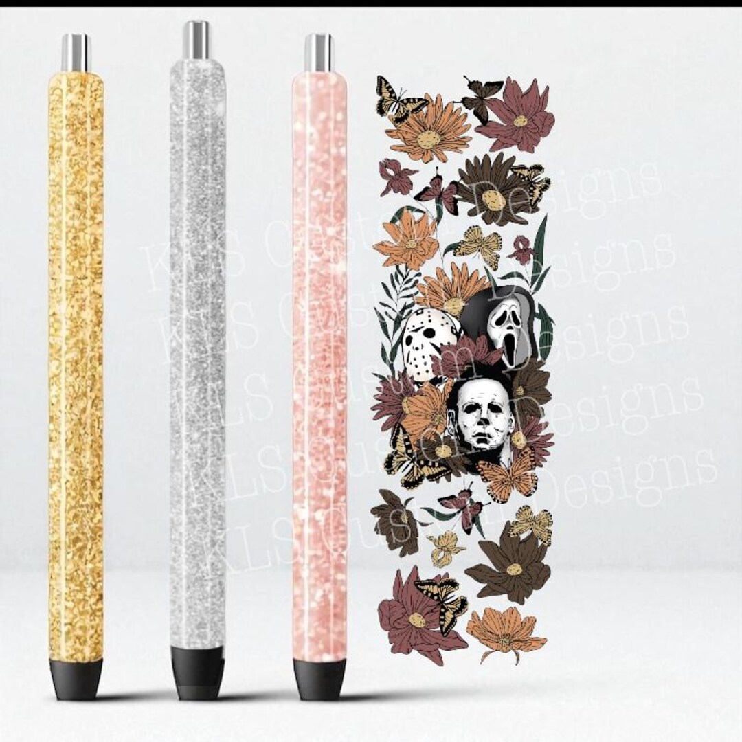 5P Horror Butterfly Floral UV DTF Pen Wrap - Etsy