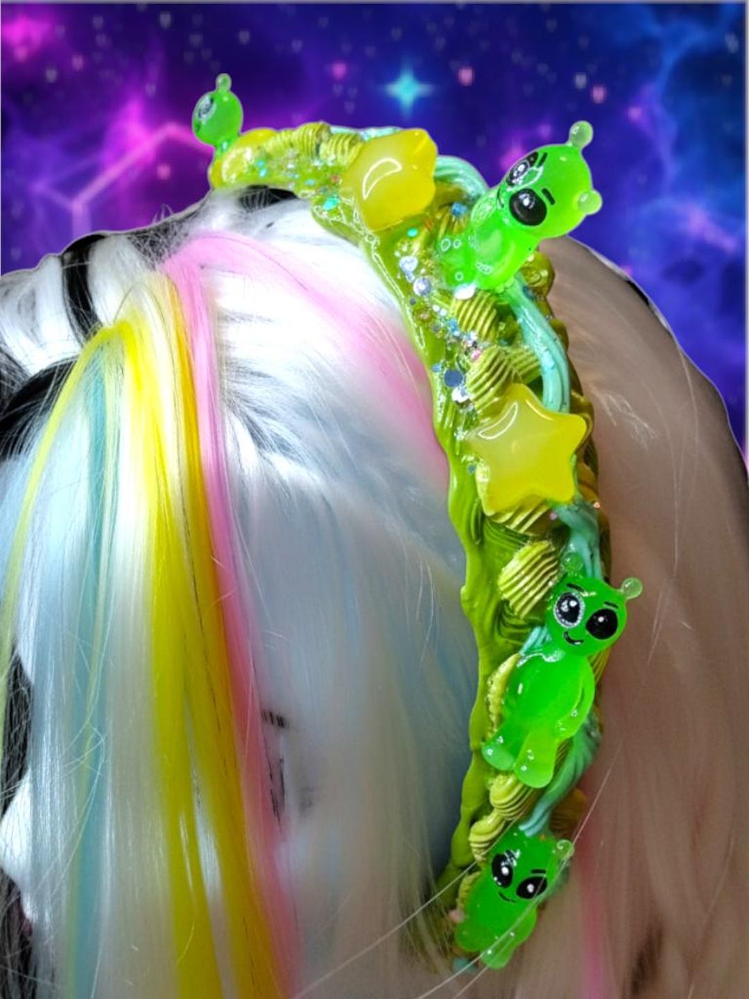 Alien Head Band - Alturnative Rave Alien Hair Accessory - Etsy