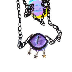 Weirdcore Eyeball Pendant Necklace: Chunky Goth Polymer Clay Jewelry - Etsy