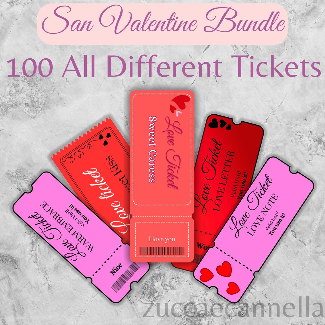 100 Love Coupons for Couples – Instant Download | Romantic Love Tickets ...