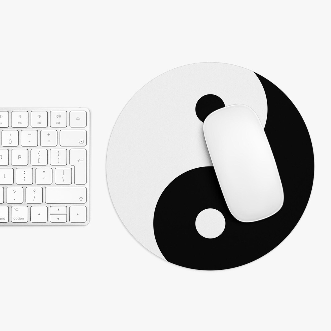 Yin Yang Mouse Pad, Meditation Decor, Office Accessory, Yoga Gift, Zen ...