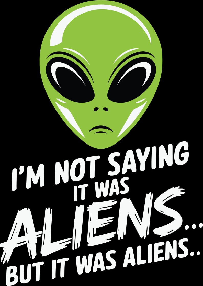 Sarcastic Alien PNG Bundle: Funny Designs, Spaceships (digital Art) - Etsy