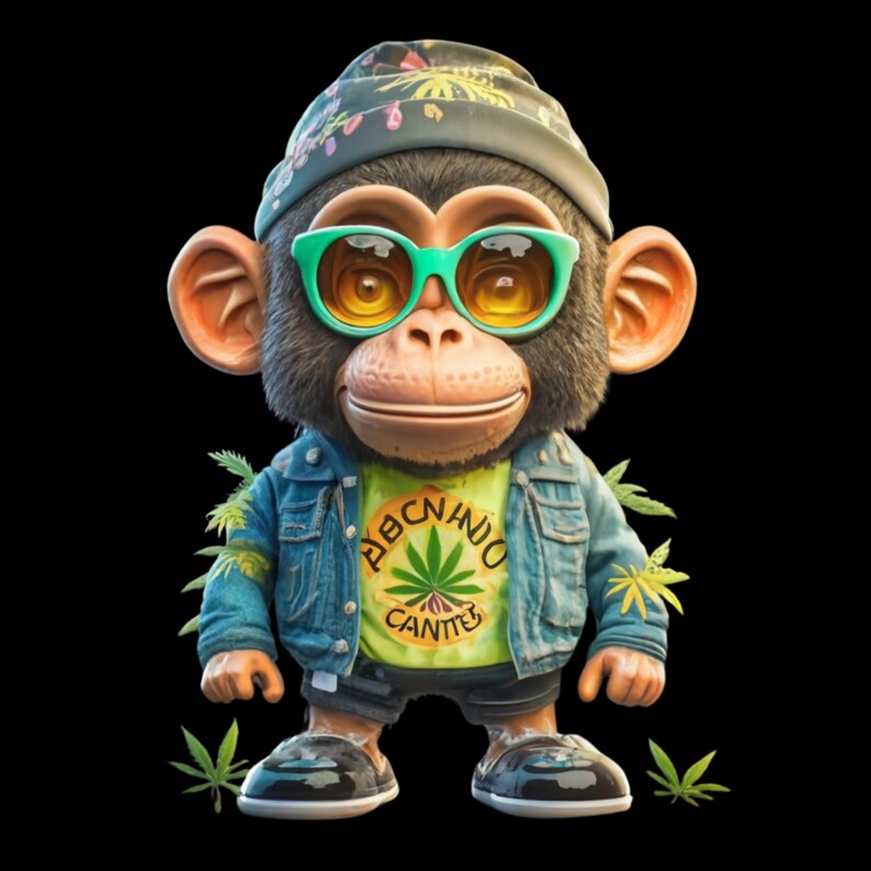 Cute and Funny Monkey Clipart Bundle 80 PNG Designs | Transparent ...