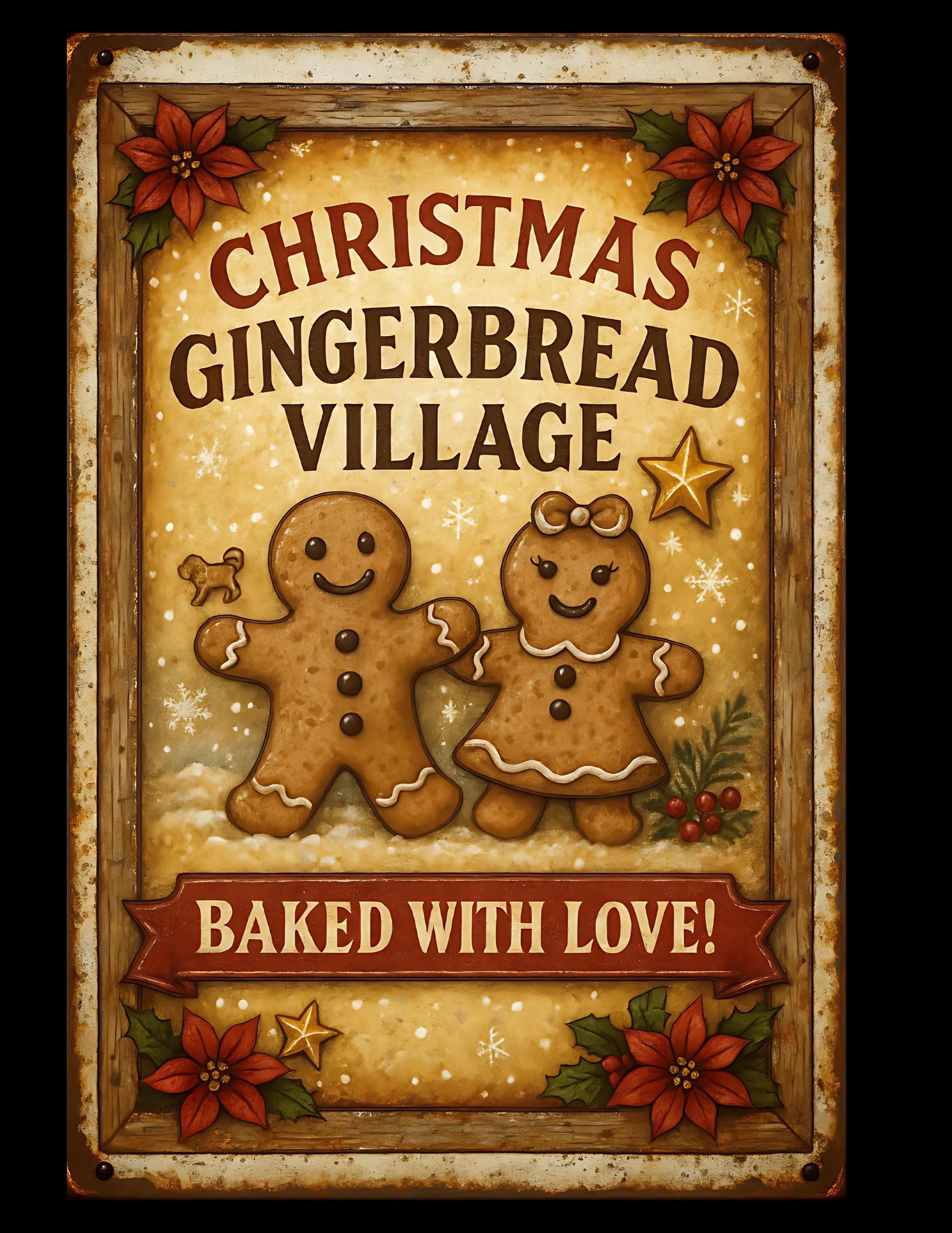 Vintage Christmas Signs Fussy Cuts, Stickers - Printable Festive ...