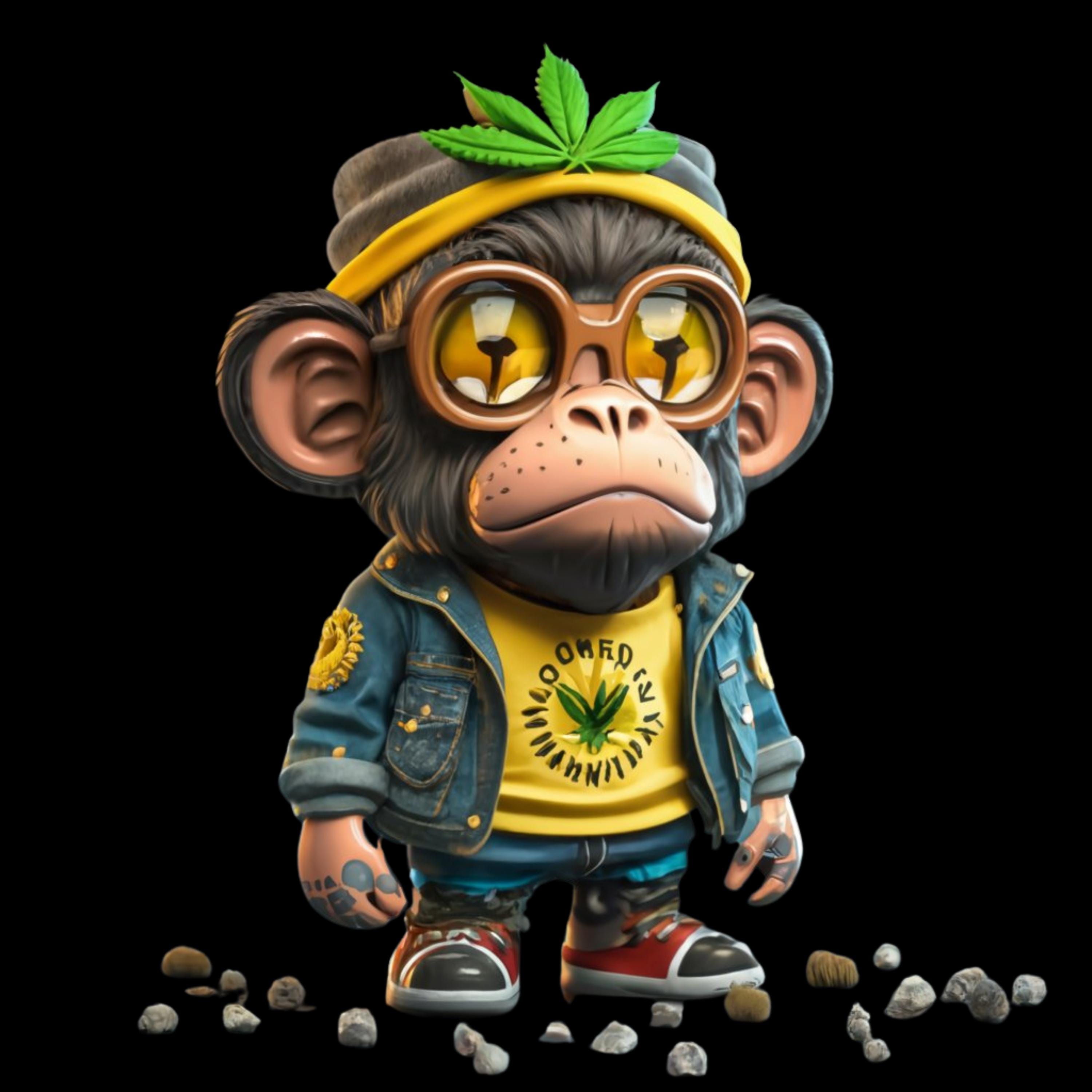 Cute and Funny Monkey Clipart Bundle 80 PNG Designs | Transparent ...