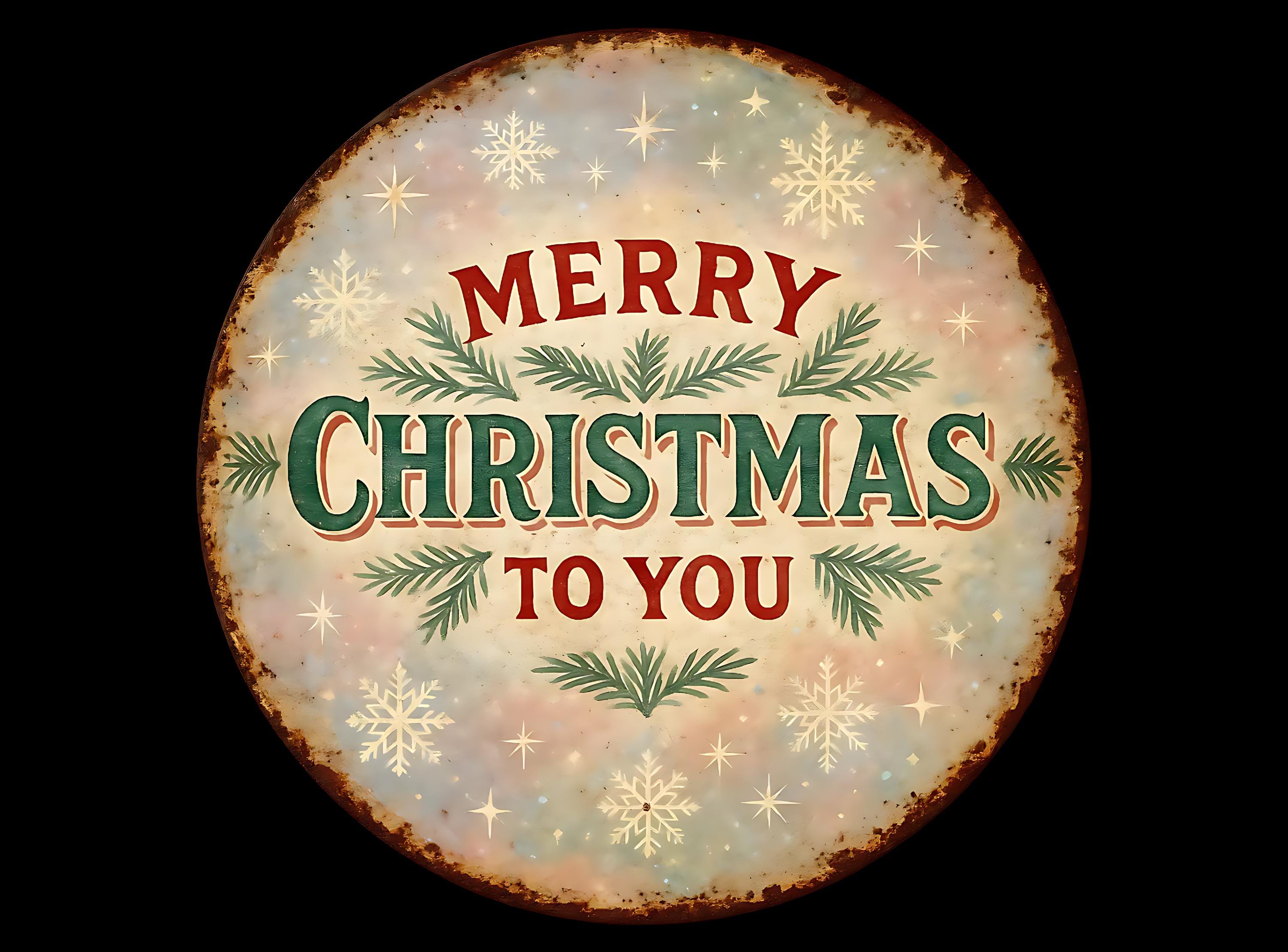 Vintage Christmas Signs Fussy Cuts, Stickers - Printable Festive ...