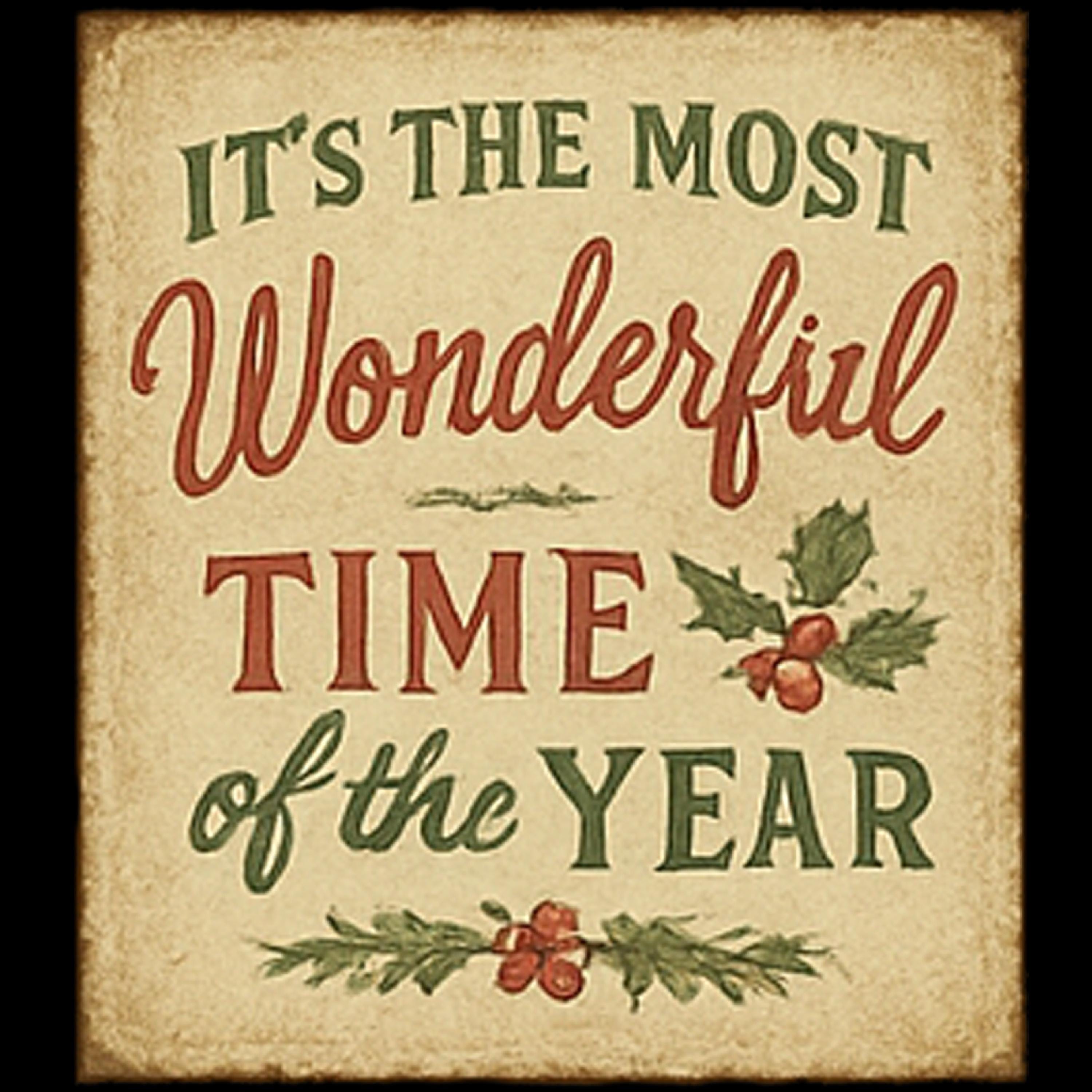 Vintage Christmas Signs Fussy Cuts, Stickers - Printable Festive ...