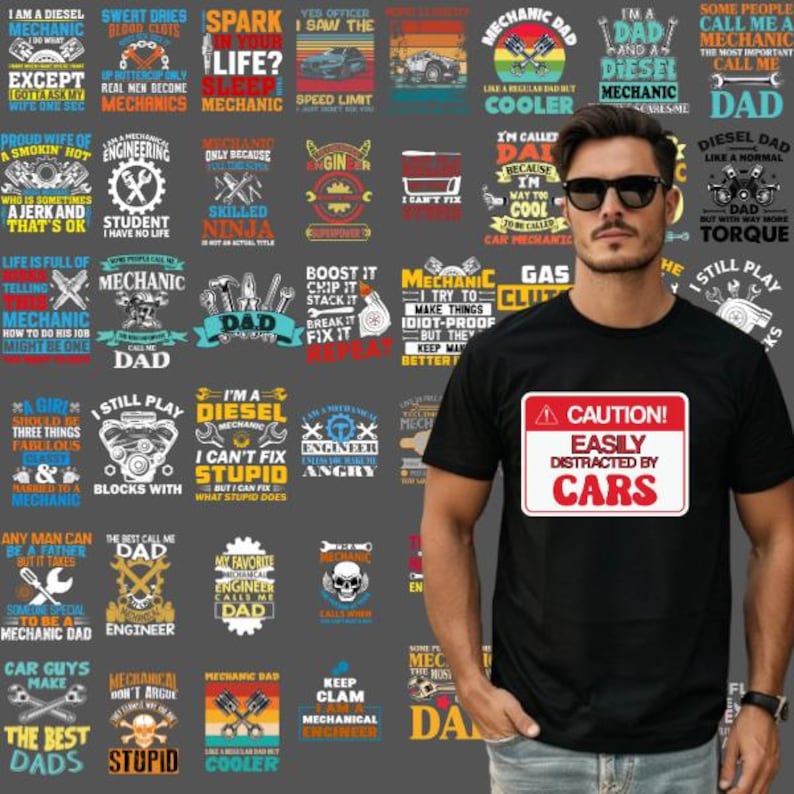 Mechanic Tools PNG Clipart Bundle: Mechanic Shirt Designs (instant ...