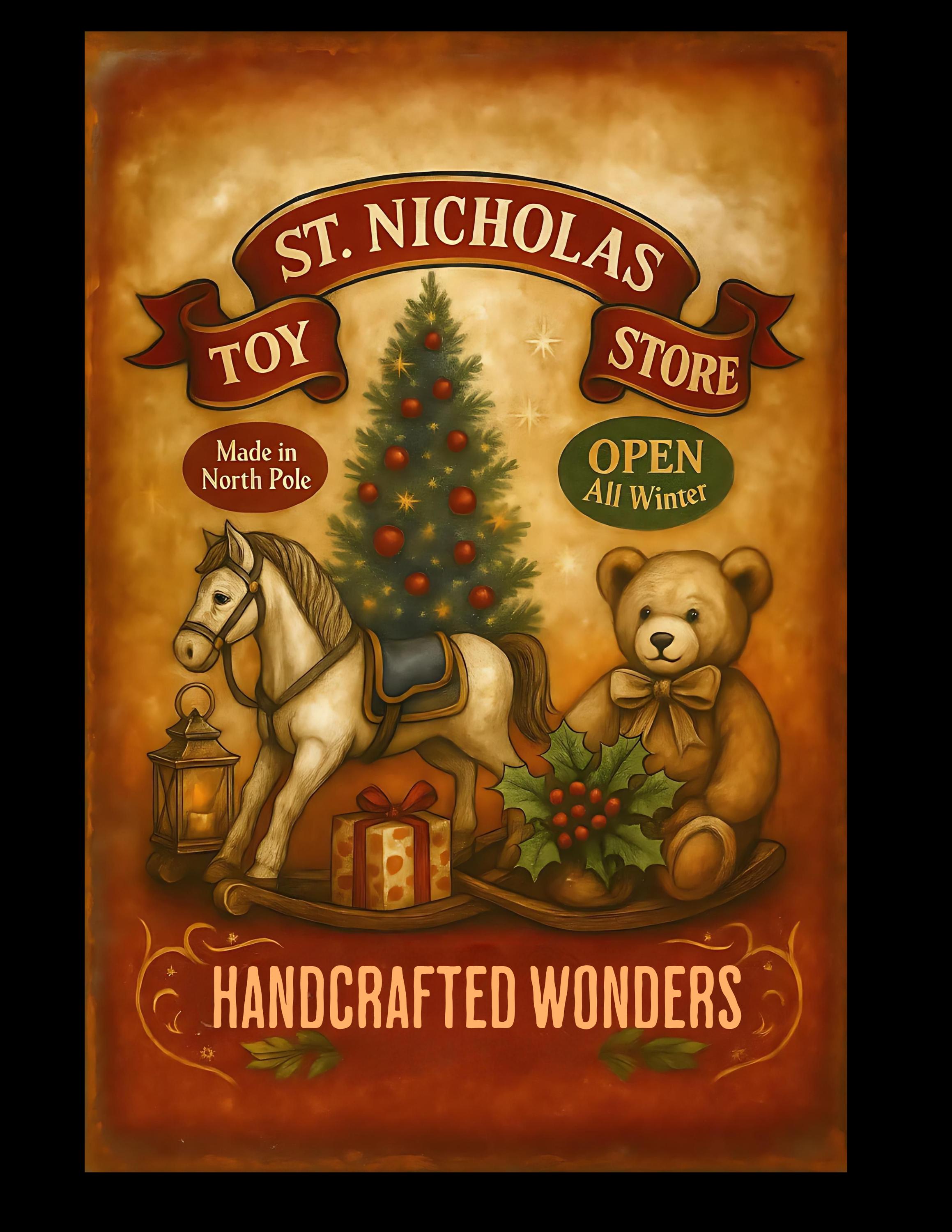 Vintage Christmas Signs Fussy Cuts, Stickers - Printable Festive ...