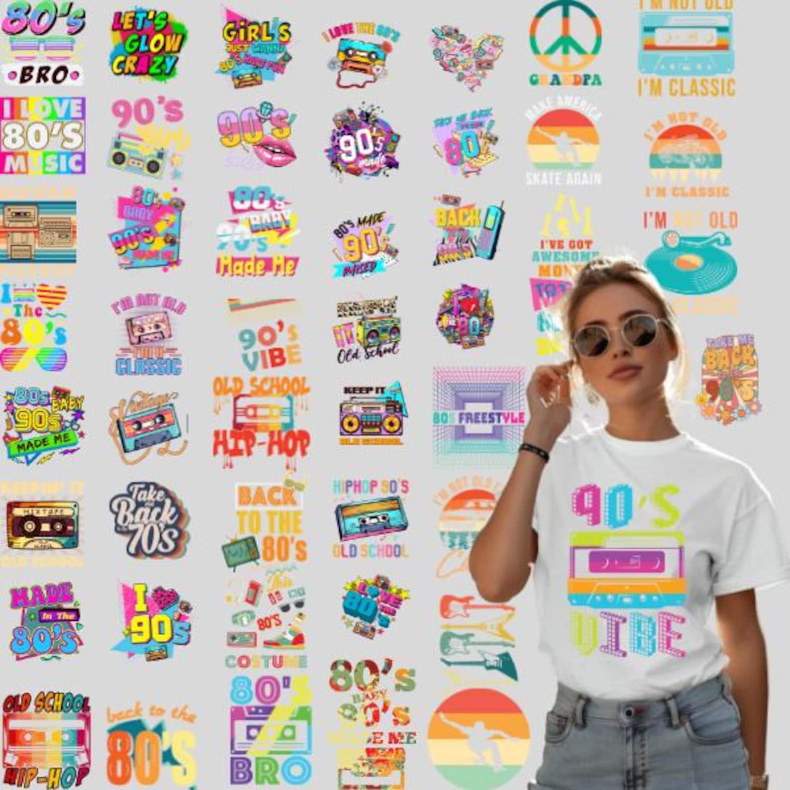 80s 90s Throwback Graphics Bundle: PNG Files (digital Download) - Etsy