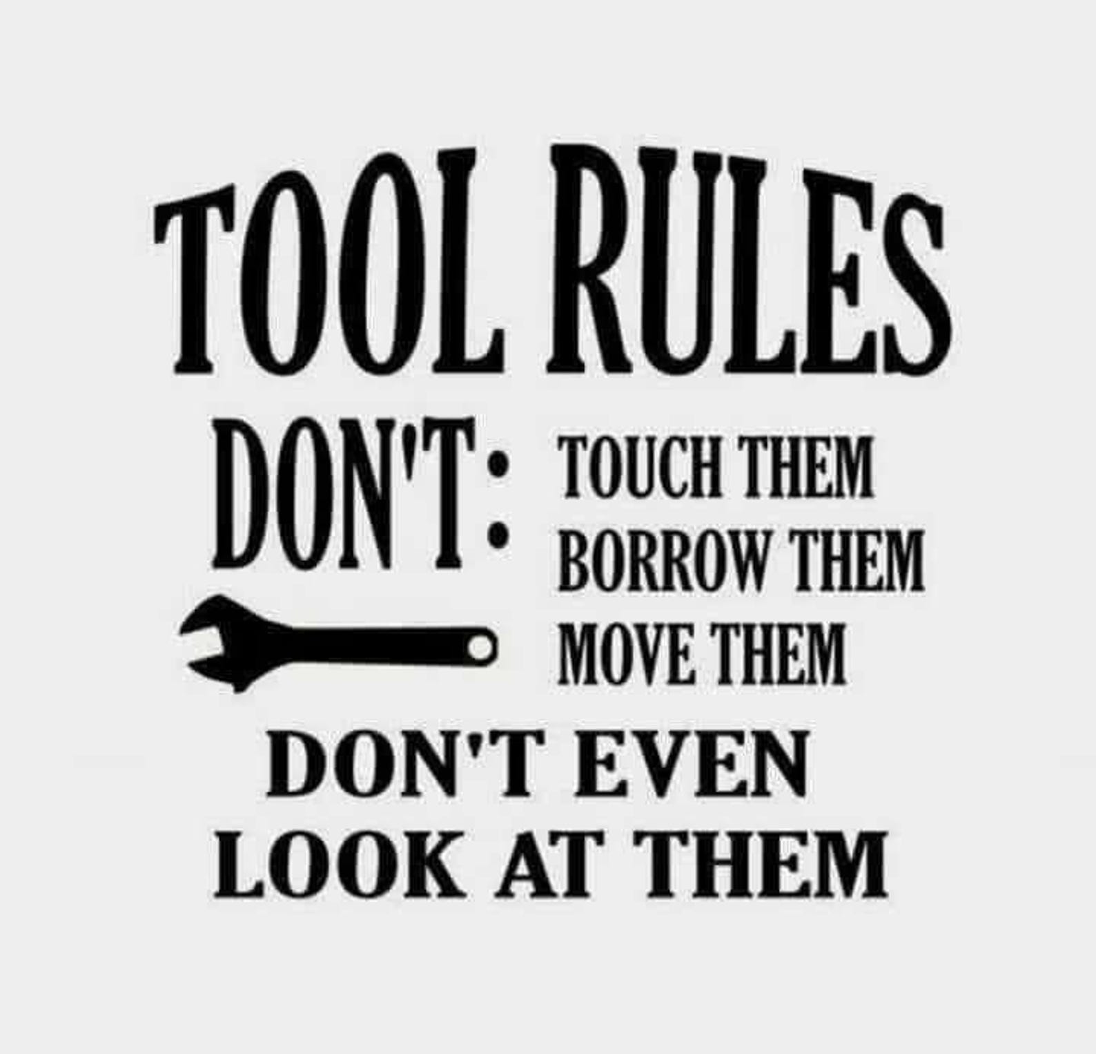 Tool Rules SVG | Funny Garage Sign | Workshop Wall Art | Mechanic ...