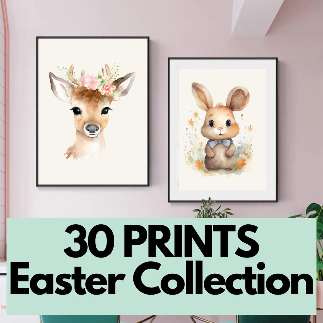 Easter & Spring Printable Wall Art | 30 Unique Prints for Instant ...