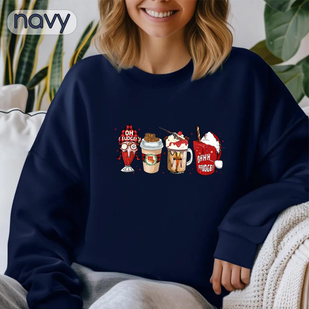 Oh Fudge Coffee Sweatshirt, Funny Christmas Sweatshirt, Funny Holiday ...