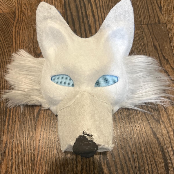 Arctic Fox Therian Mask - Etsy