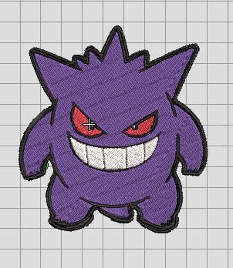 Chibi Gengar Embroidery Design | Machine Embroidery File | 9 Formats ...