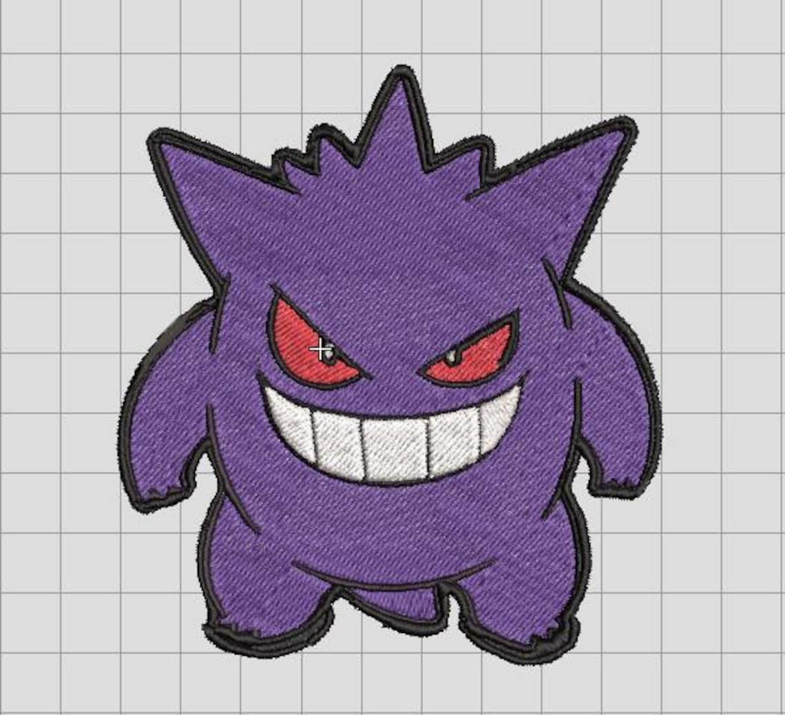 Chibi Gengar Embroidery Design | Machine Embroidery File | 9 Formats ...
