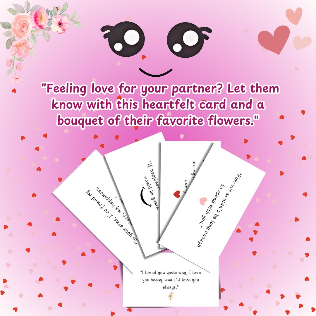Printable Love, Emotion Cards - Romantic Messages for Couples, Apology ...