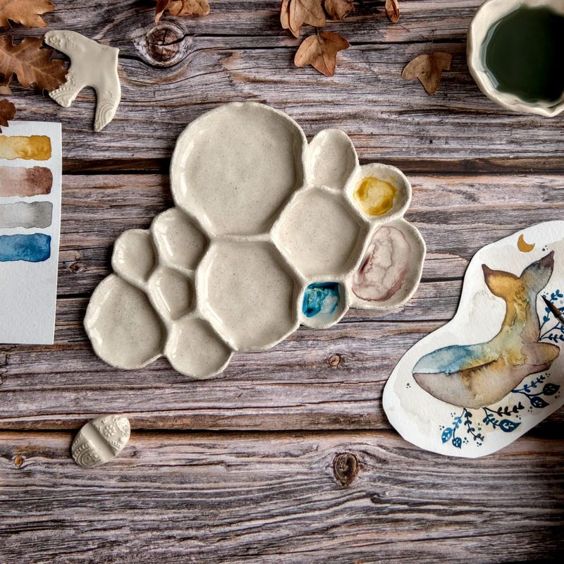 Handmade Ceramic Paint Palette - Etsy