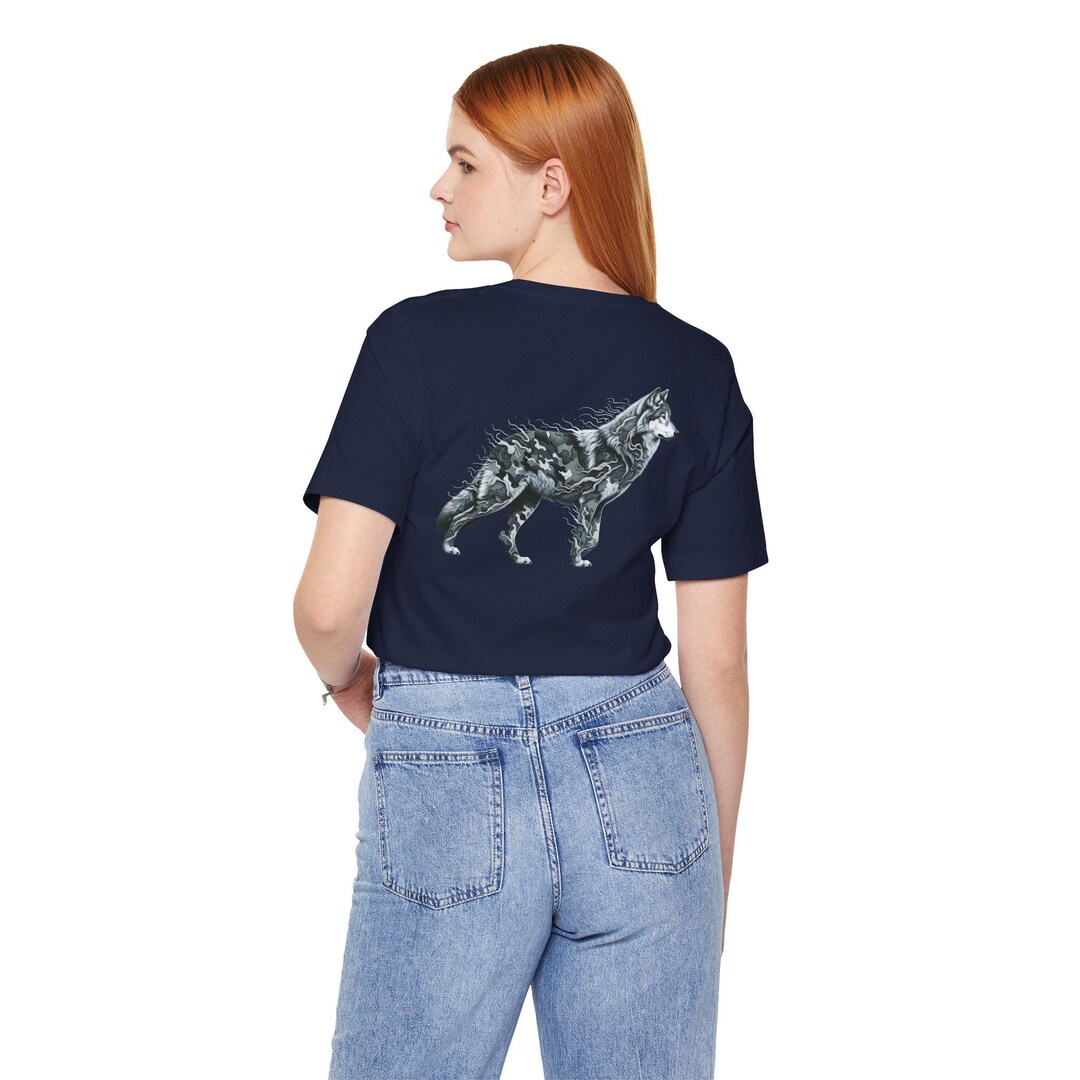 Wolf Graphic Tee, Wolf T-shirt, Animal Lover Gift, Nature Shirt, Short ...
