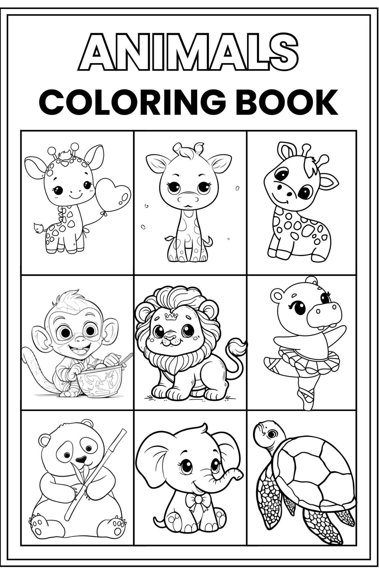 Coloring Book, Animals Coloring Book, Kids Coloring Pages, Printable ...