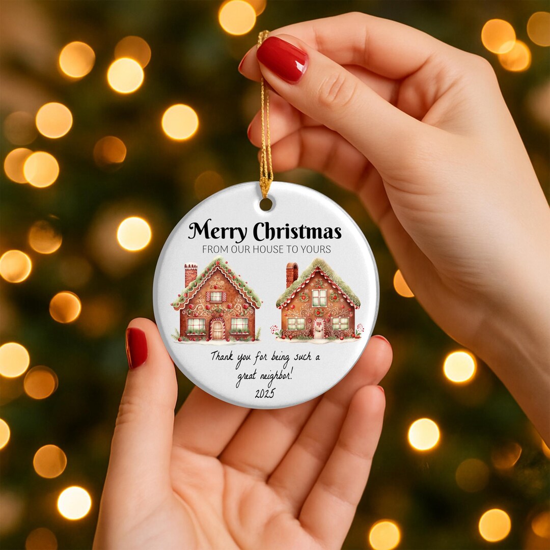 Neighbor Gift Christmas Ornament, Heart Thank You Keepsake, Neighbor ...