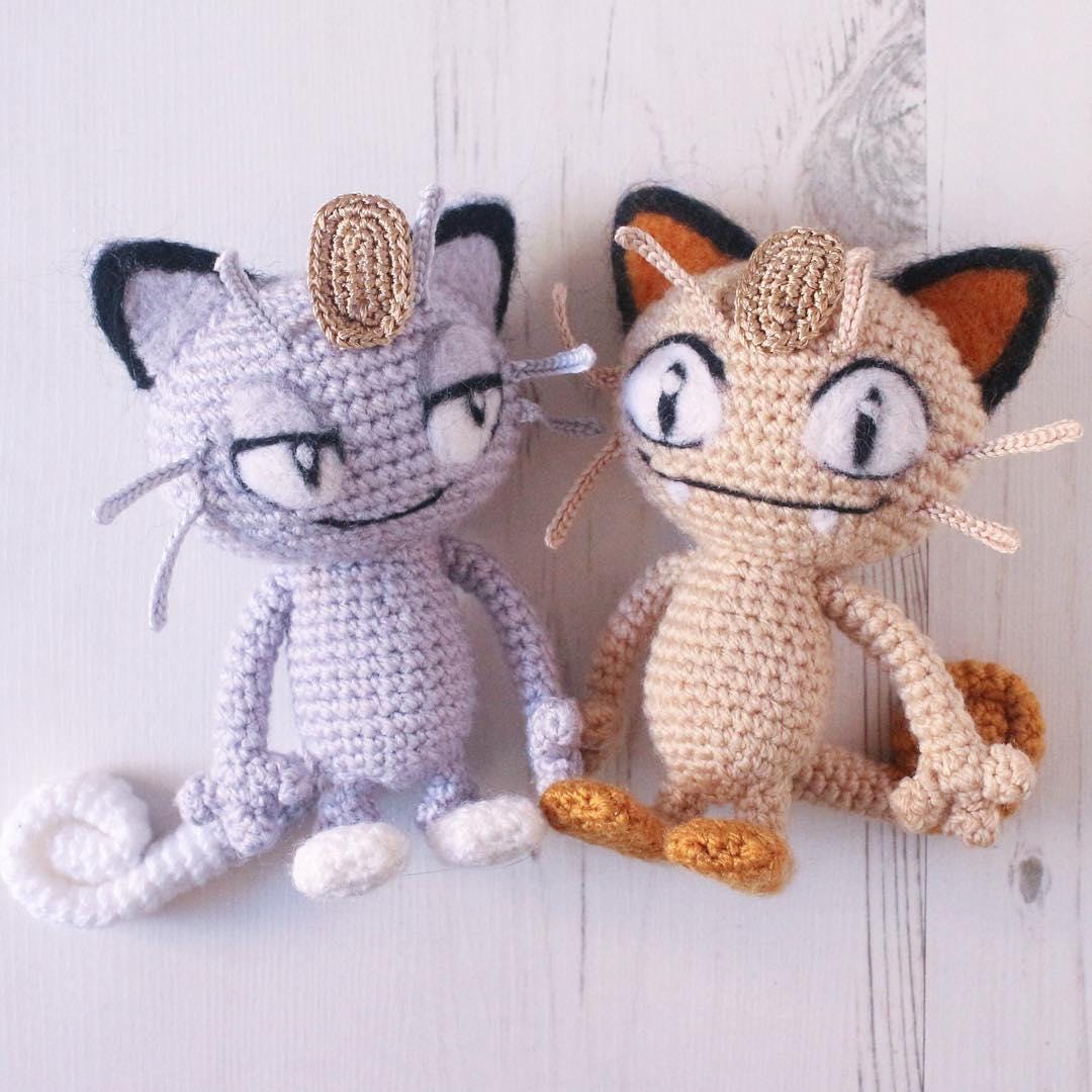 Meowth Amigurumi Crochet Pattern - PDF Digital Download - Cute Pokémon ...