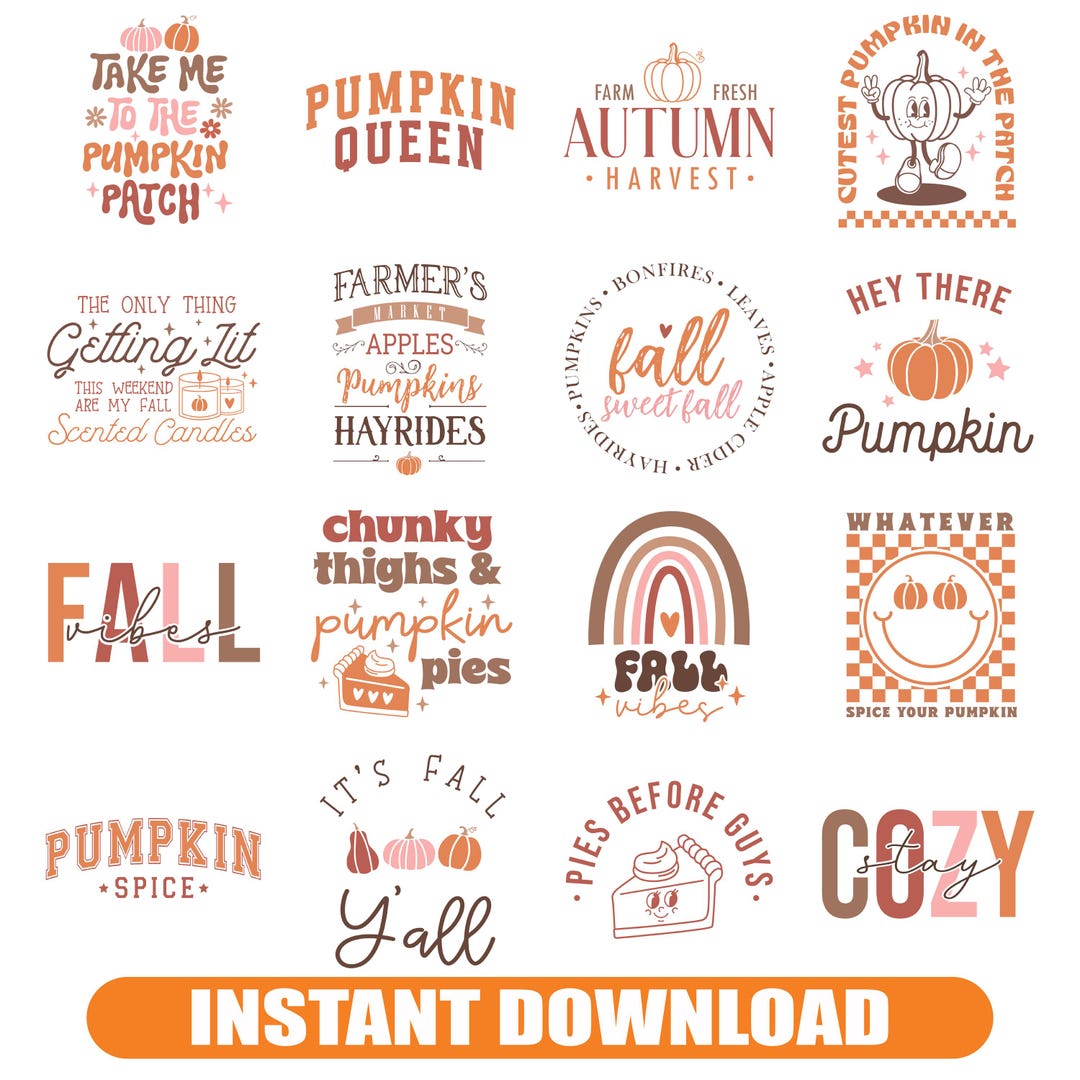 Fall Bundle Png, Fall Bundle Png, Autumn Bundle Png, Thanksgiving ...
