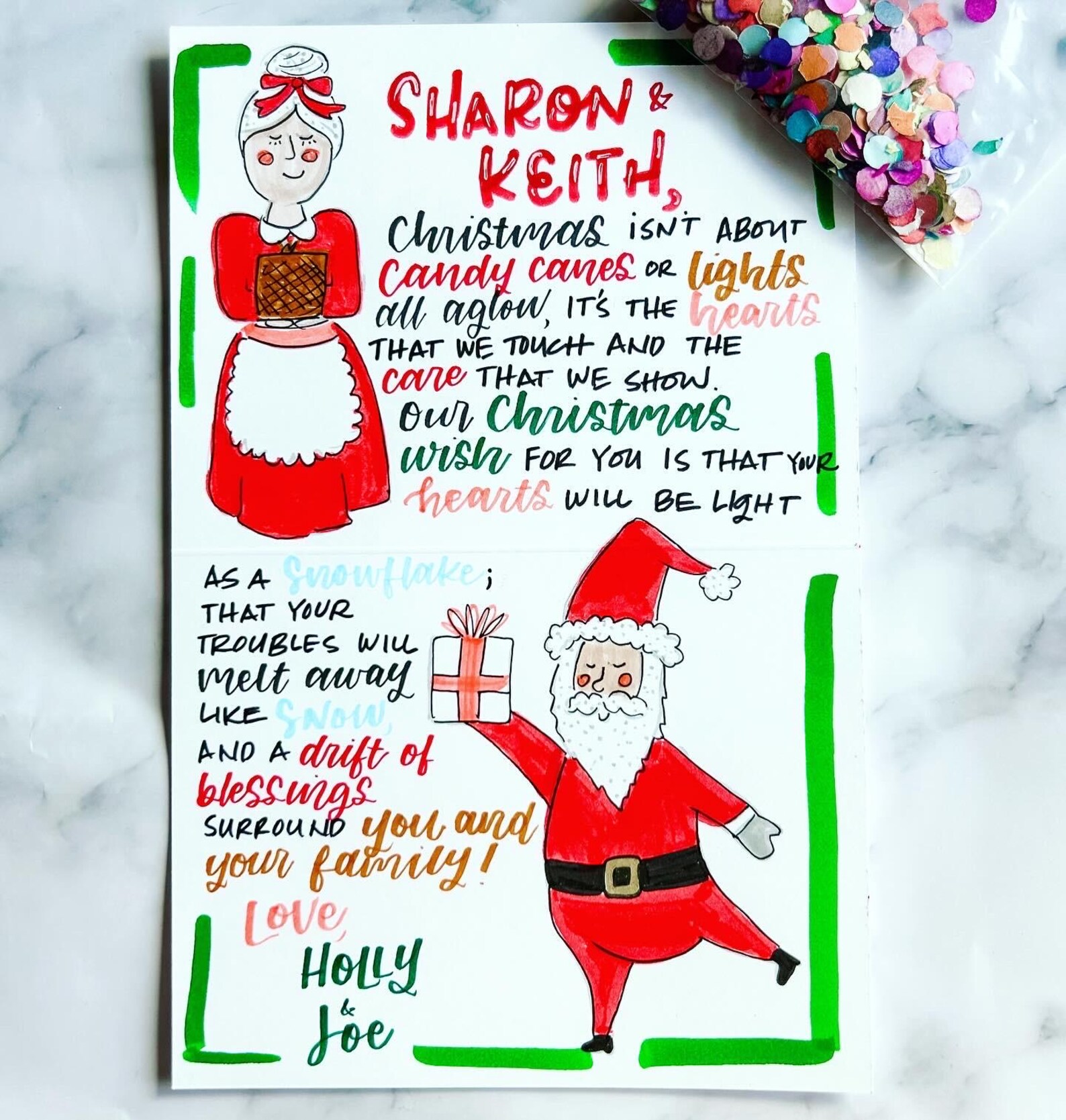Merry Christmas Card Personalized in Your Chosen Style and Color Snail ...