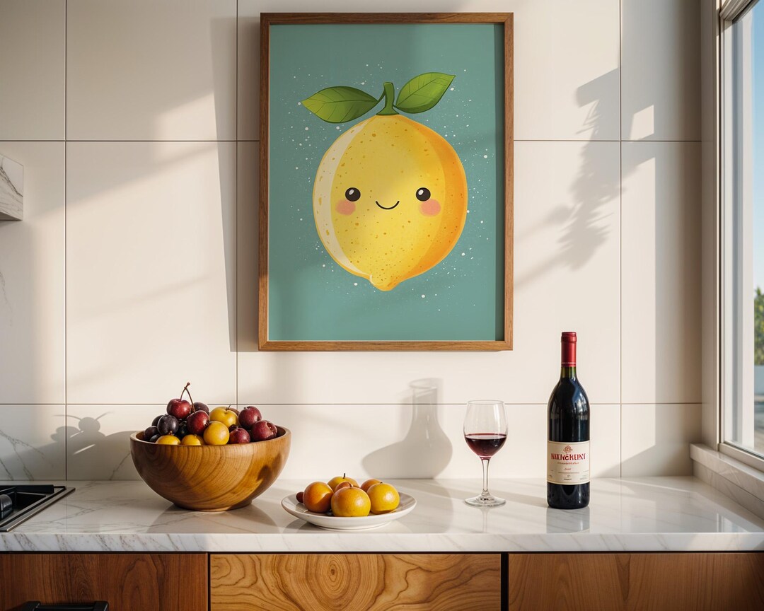 Cute Lemon Kids Poster - Printable Wall Art for Home, Kitchen & Room ...