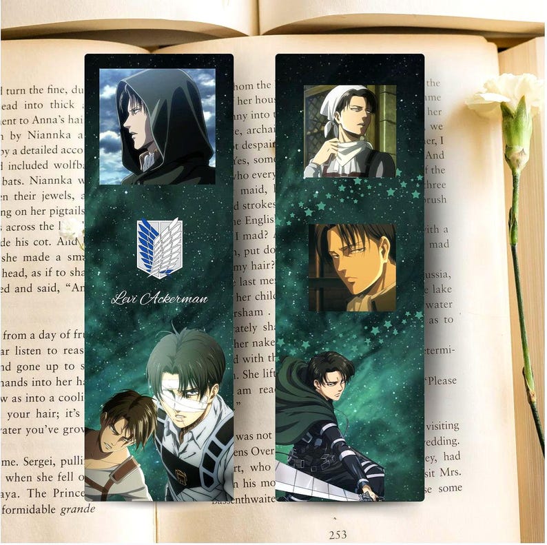 Levi Ackerman Bookmark - Attack on Titan - Scout Regiment - Etsy