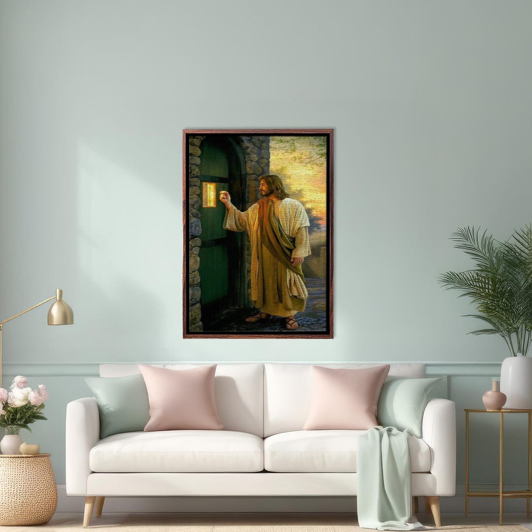 Jesus Christ Knocking on the Door, Christian Wall Art, Church Gift ...