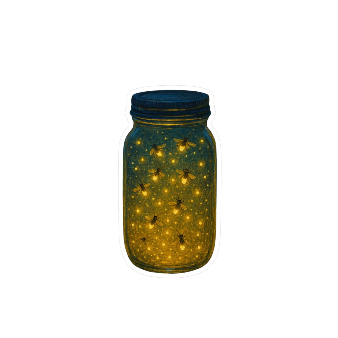 Firefly Jar Vinyl Decal: Whimsical Nature Sticker - Etsy