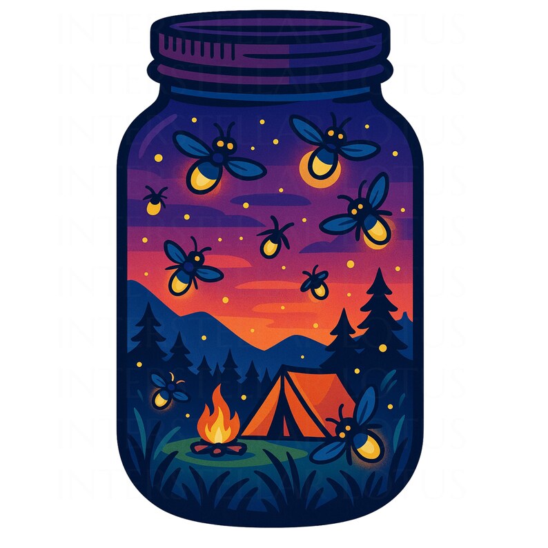 Firefly Mason Jar PNG Bundle, 3 Whimsical Fireflies Clip Art for ...