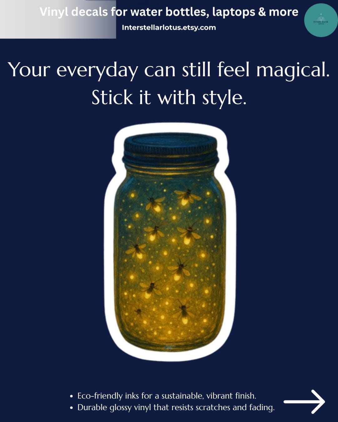 Firefly Jar Vinyl Decal: Whimsical Nature Sticker - Etsy