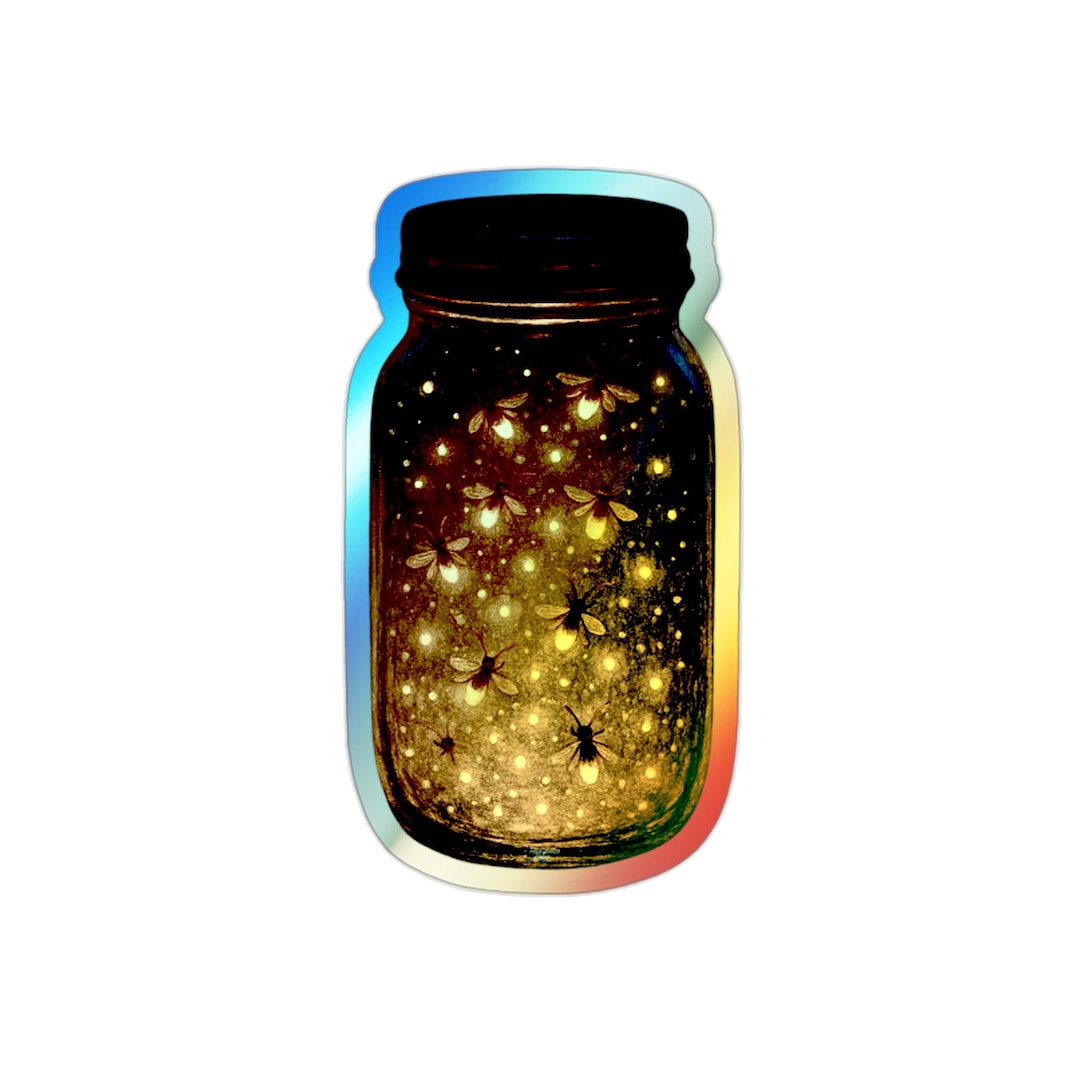 Holographic Firefly Sticker: Sparkling Fairy Tale Magic Decal - Etsy