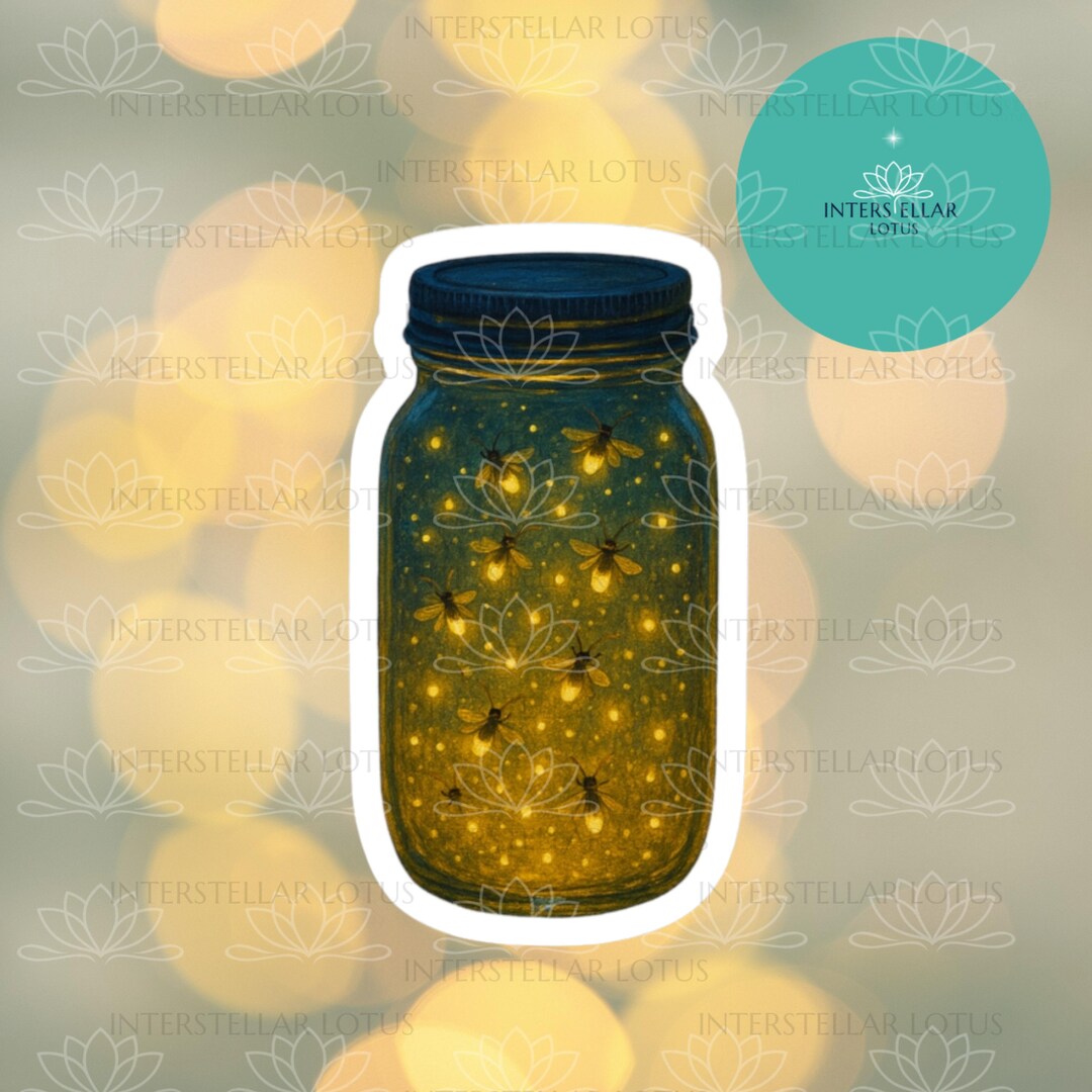 Firefly Jar Vinyl Decal: Whimsical Nature Sticker - Etsy