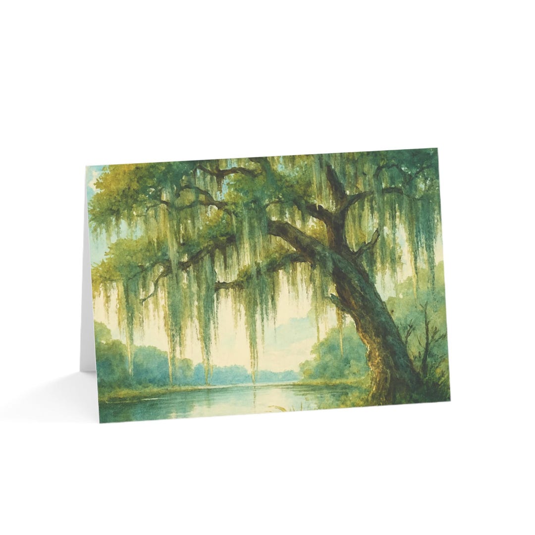 Spanish Moss Tree Greeting Card: Southern Nature Art - Blank Inside - Etsy