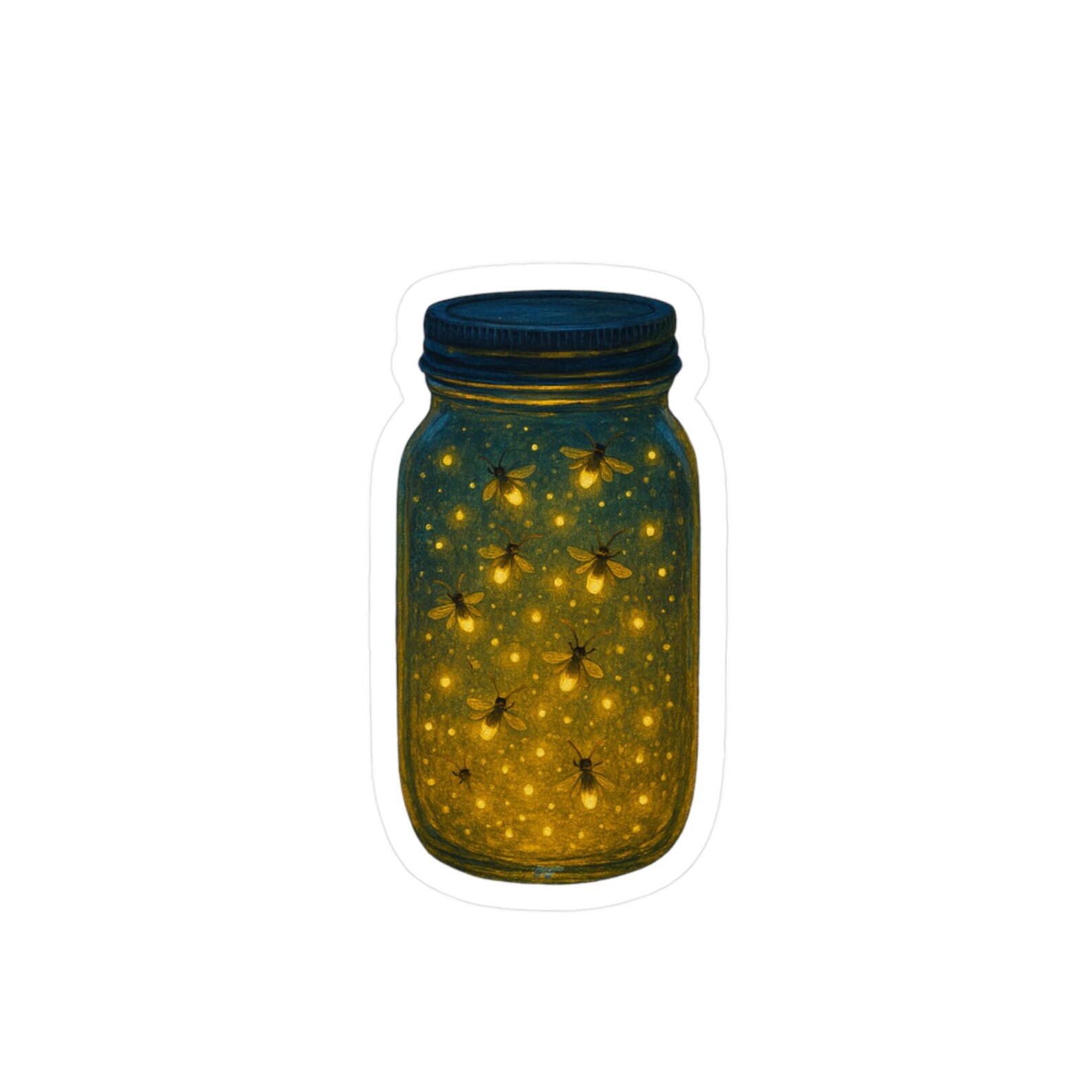 Firefly Jar Vinyl Decal: Whimsical Nature Sticker - Etsy