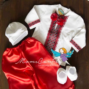Ukrainian Baby Boy Costume, Embroidered Ukrainian Outfit With Sharovary ...