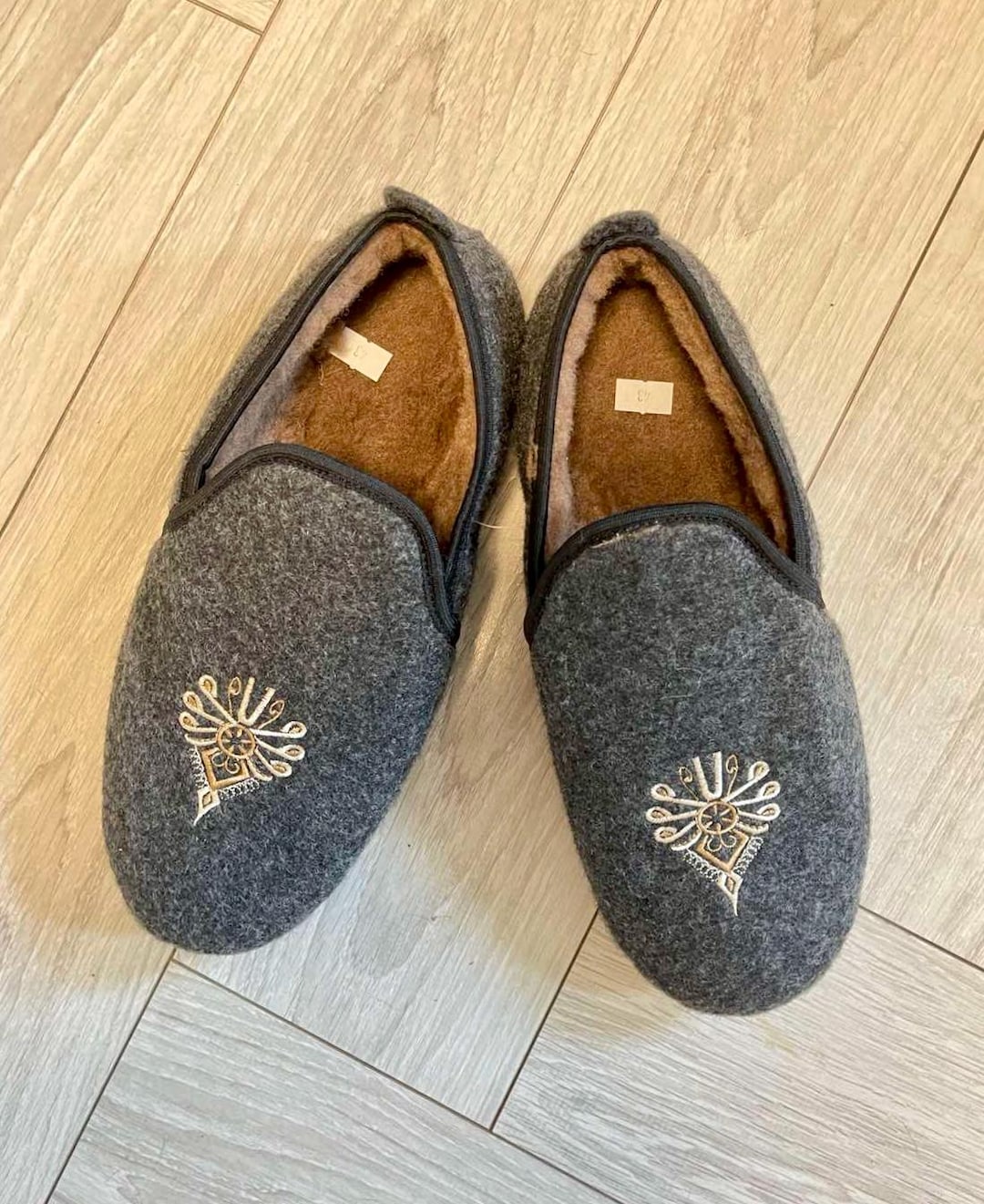 Natural Wool Slippers for Men Made in Ukraine – Carpathian Felt House ...
