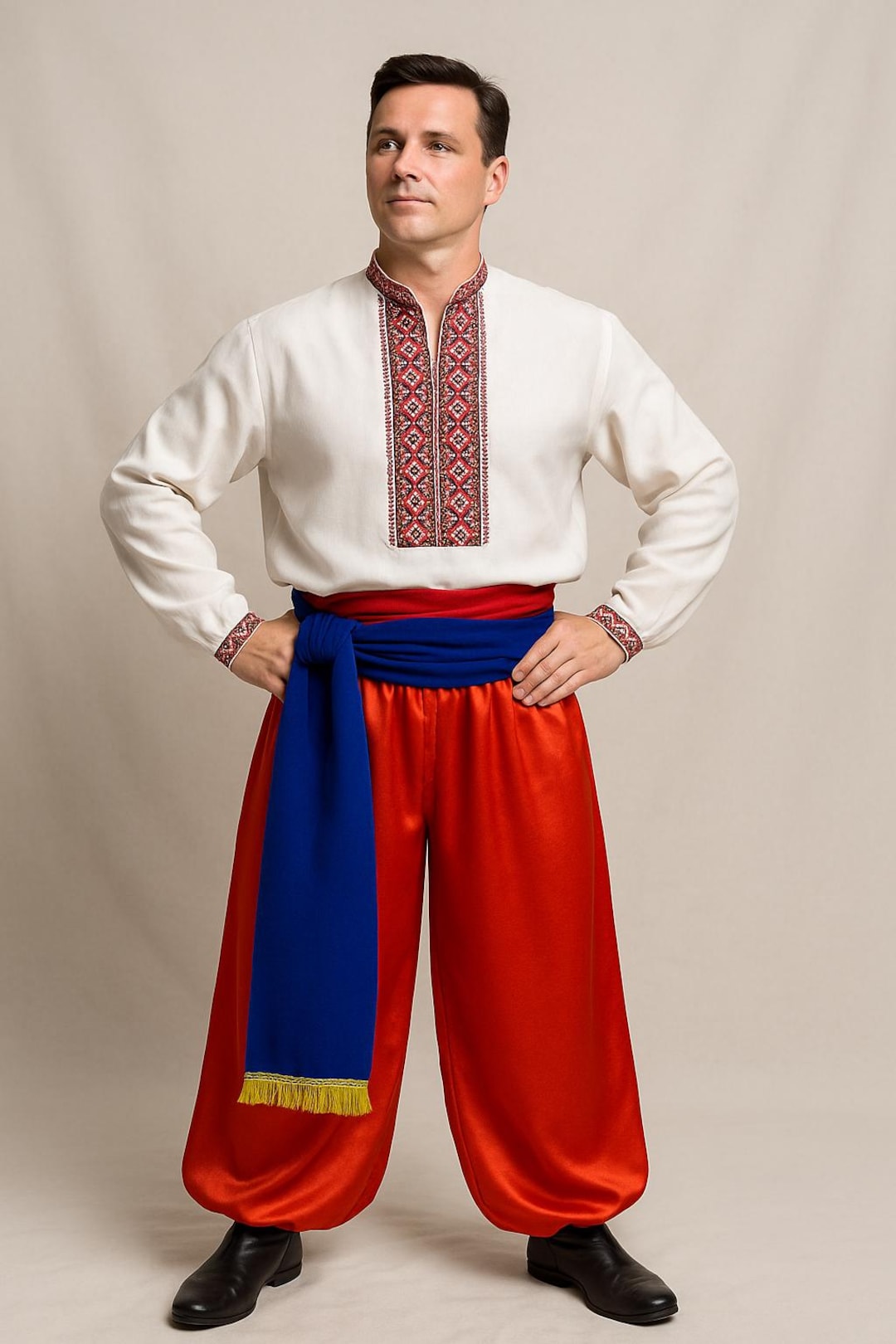 Ukrainian Cossack Sharovary Pants for Men, Ukrainian Folk Pants - 2 ...