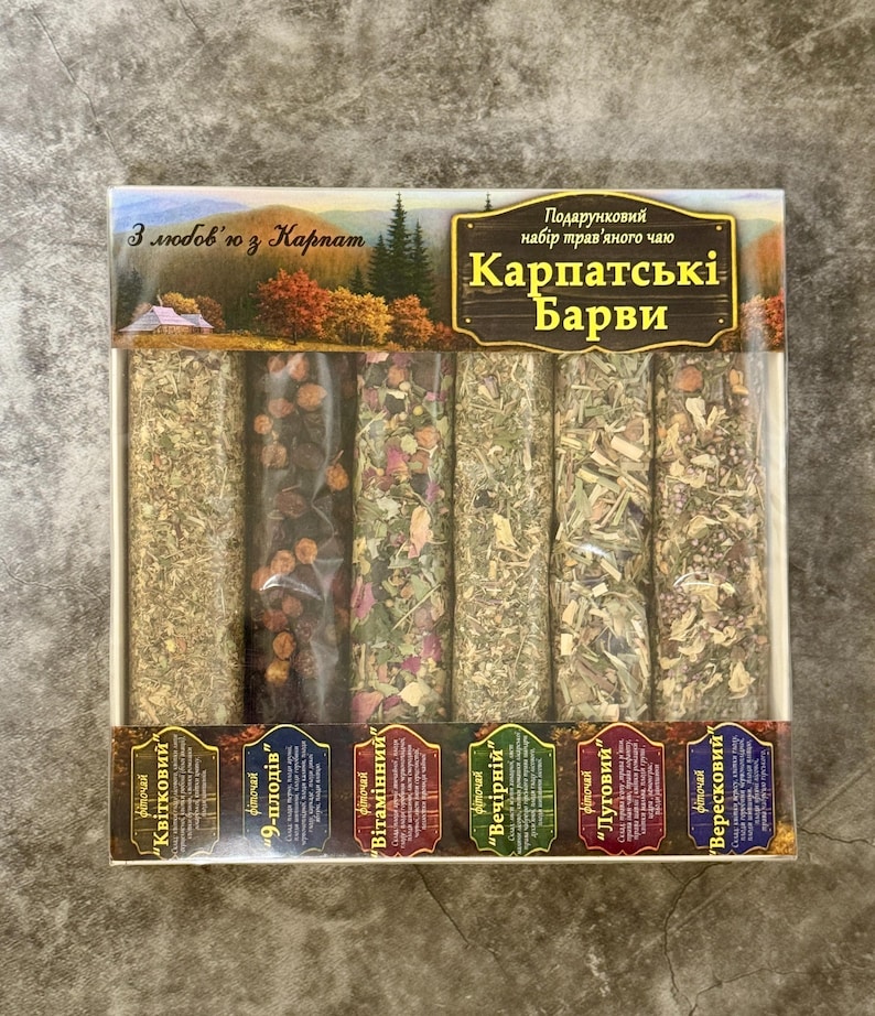 Gift Set of 6 Traditional Organic Ukrainian Teas – Natural Carpathian ...