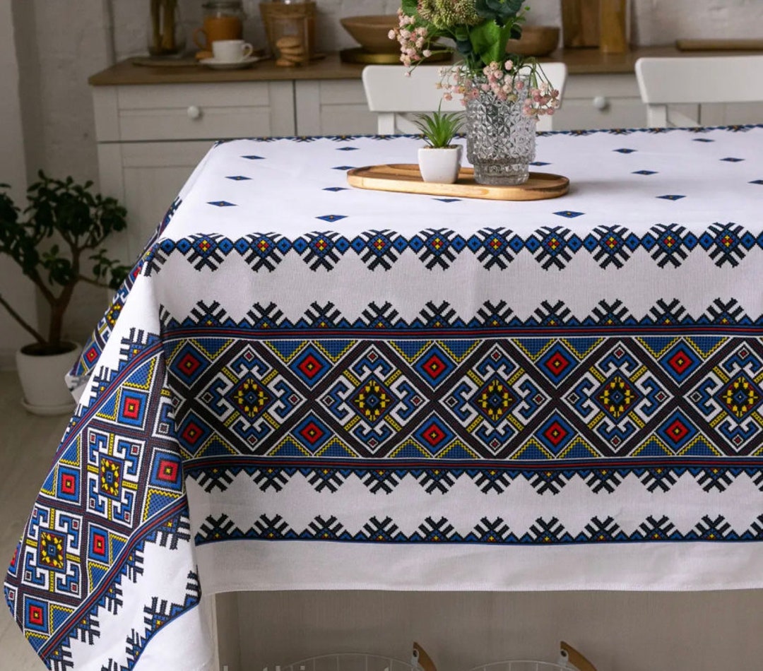 Ukrainian Table Cloth With Traditional Pattern, Ukrainian Home Decor ...