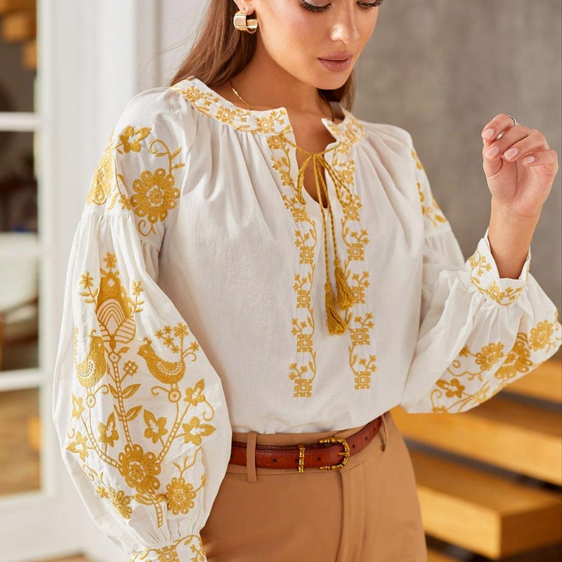 Boho Peasant Blouse - Etsy