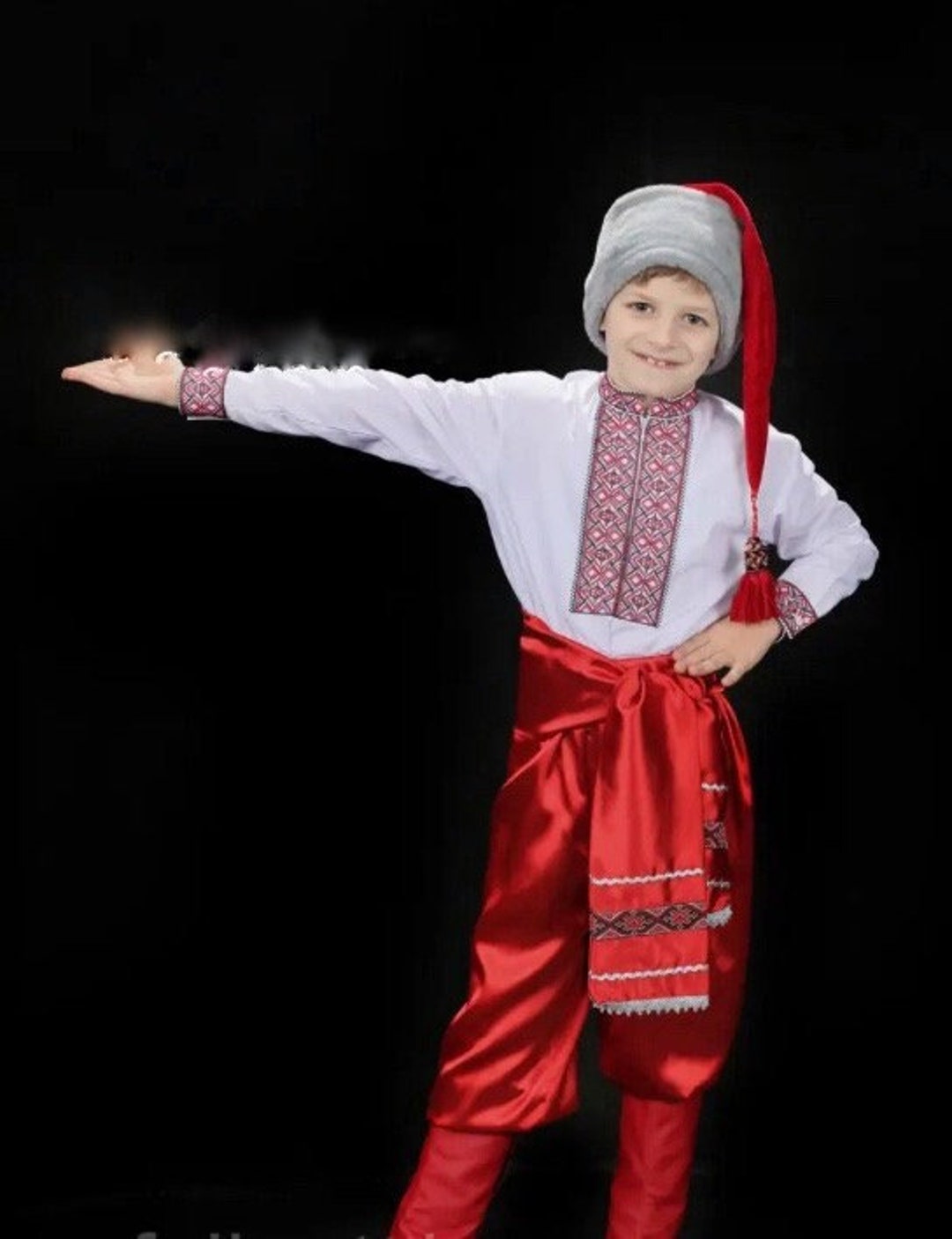 5-18YO Red Cossack Costume for Boys, Ukrainian Costume for Boys ...