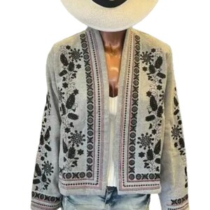 Embroidered Black Boho Jacket for Women, High Quality Jacket With ...