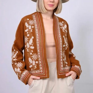 Embroidered Black Boho Jacket for Women, High Quality Jacket With ...