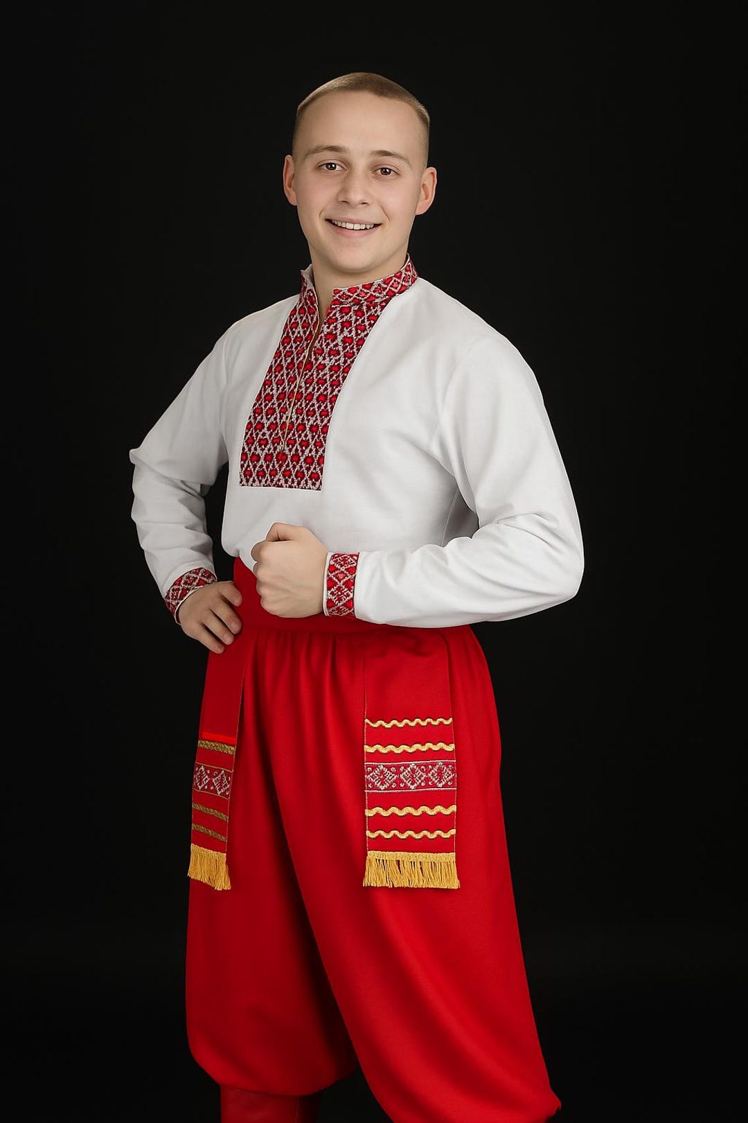 Adult Folk Ukrainian Cossac Costume for Men, Ukrainian Sharovary and ...