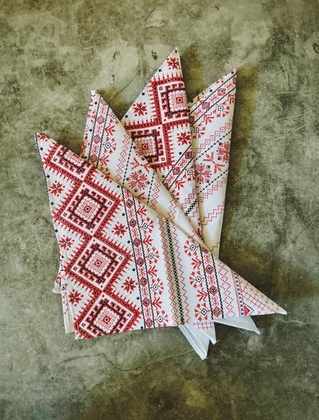 Modern Ukrainian Table Napkins Set Ukrainian Home Decor With ...