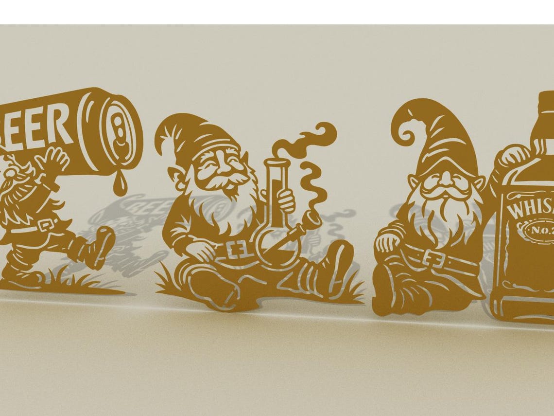 Garden Gnome 4. DXF File for Plasma, Laser Cutting - Etsy Canada